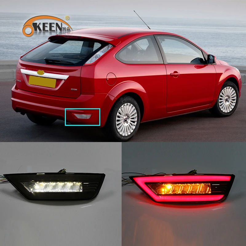 Luces Led reflectoras de parachoques trasero para Ford Focus Hatchback ...