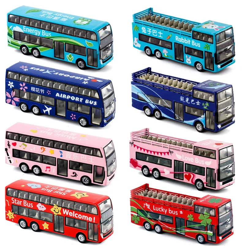 Hot-selling-1-64-alloy-pull-back-double-decker-convertible-bus-mini-bus ...
