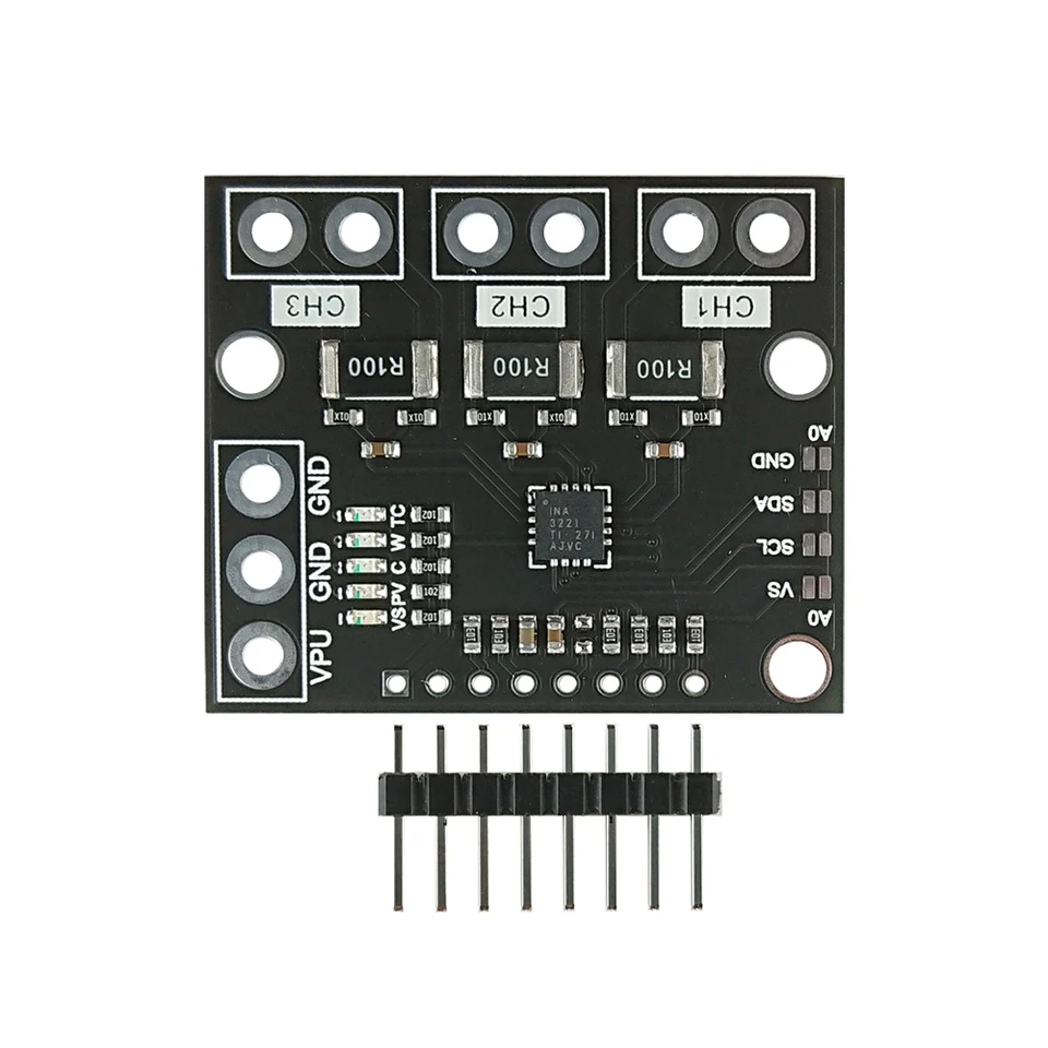 Arduino Ina3221 INA3221 Triple-Channel Current Sensor Module - I2C ...
