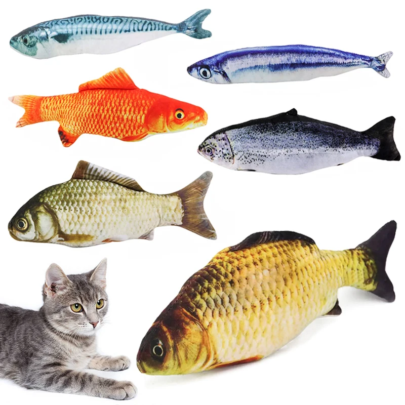 3D-Simulation-Fish-Shape-toy-Cat-Toy-with-Catnip-Stuffed-Pillow-Chew ...