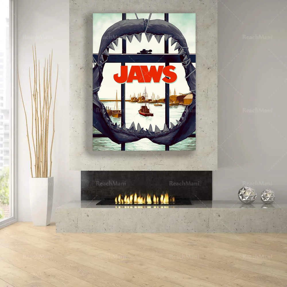 Framed Jaws Poster