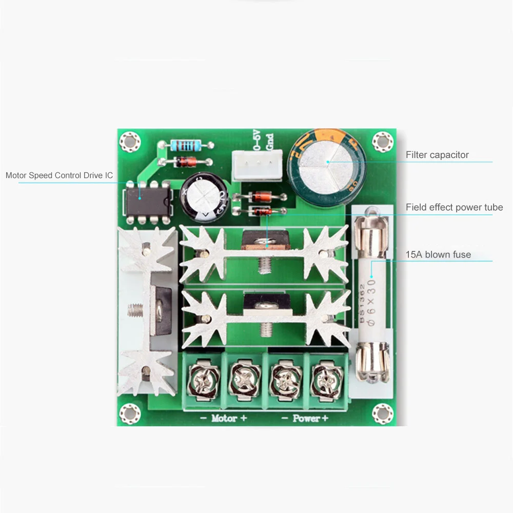 Fan Controller PWM DC Motor Speed Regulator Controller Switch DC (6V ...