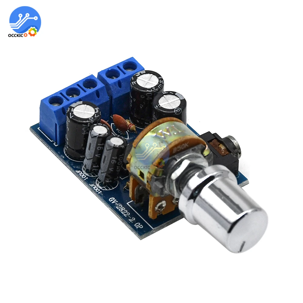 TDA2822M Mini 2.0 Channel 1W*2 Stereo Audio Power Amplifier Board DC 5V ...