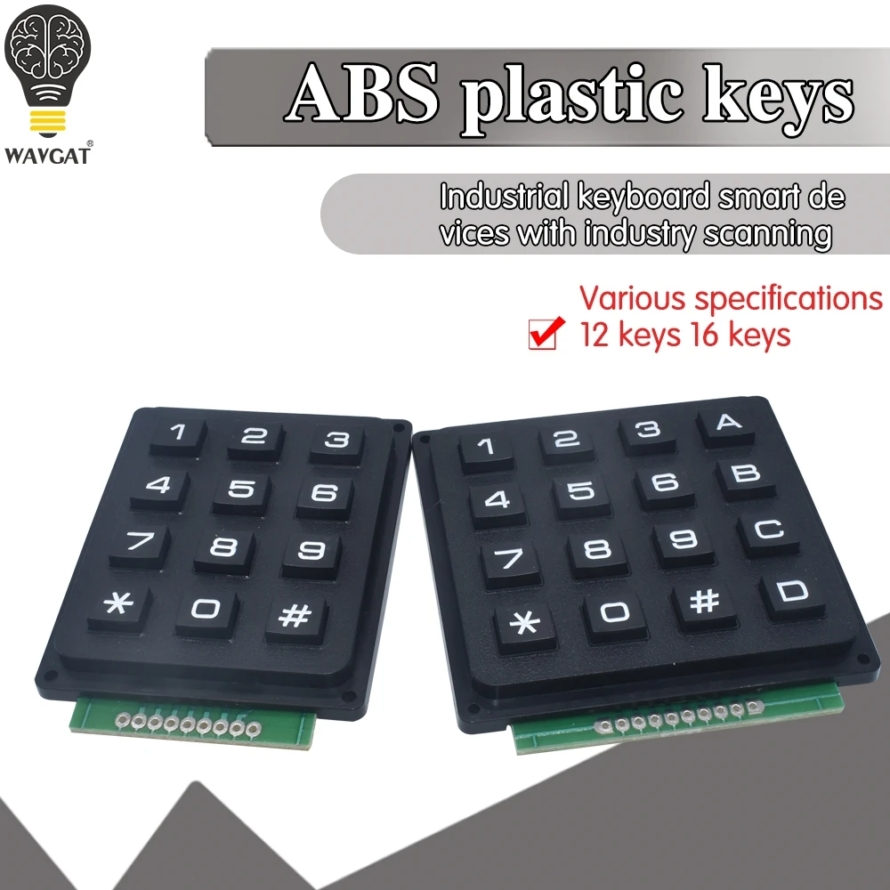 12 16 Key 4*4 4*3 Membrane Switch Keypad 4 X 4 4 X 3 Matrix Array ...