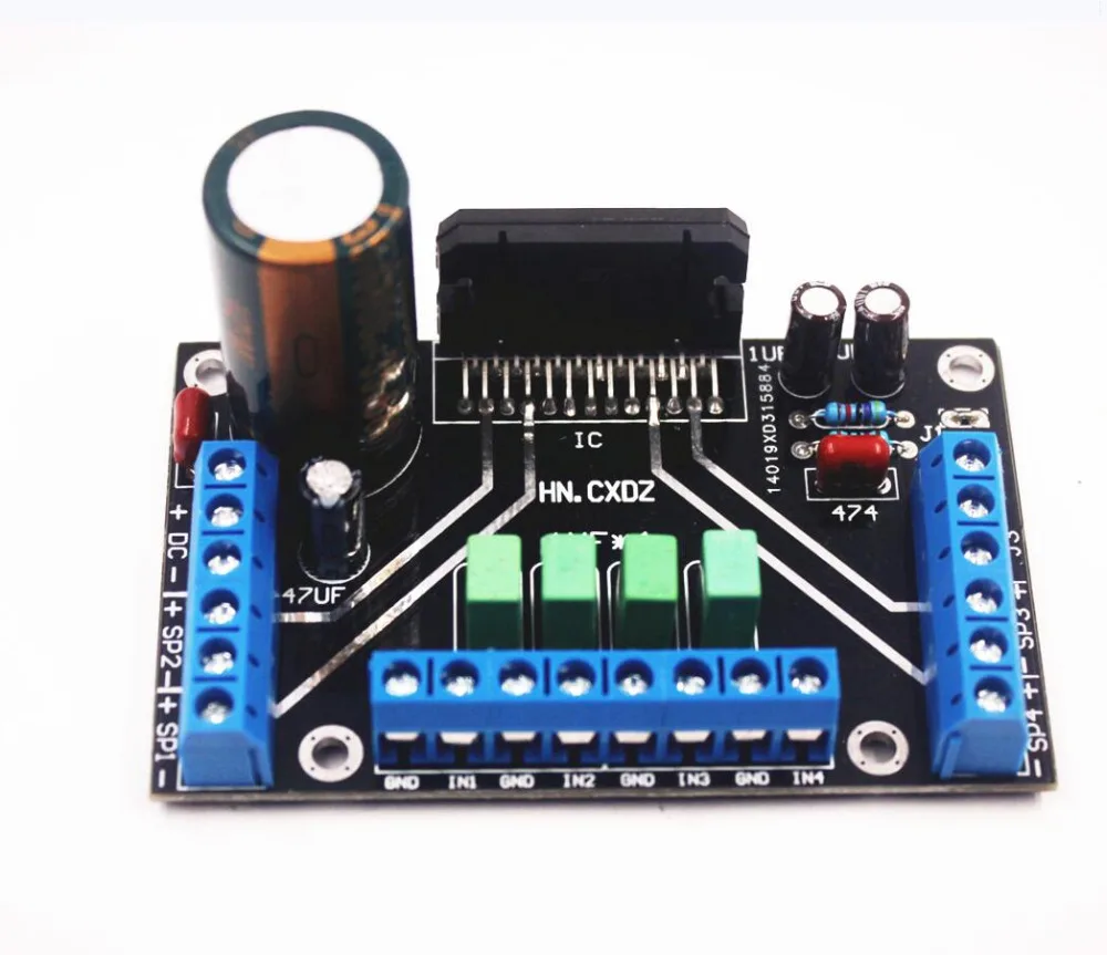 Placa amplificadora de potência de áudio dc 12v tda7388 4x41w com quatro canais btl pc car amp ...