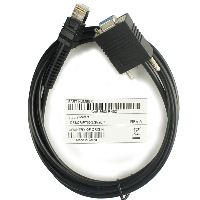 5v 2m Rs232 Serial Straight Cable Compatible For Zebra Li3608 Li3678 ...