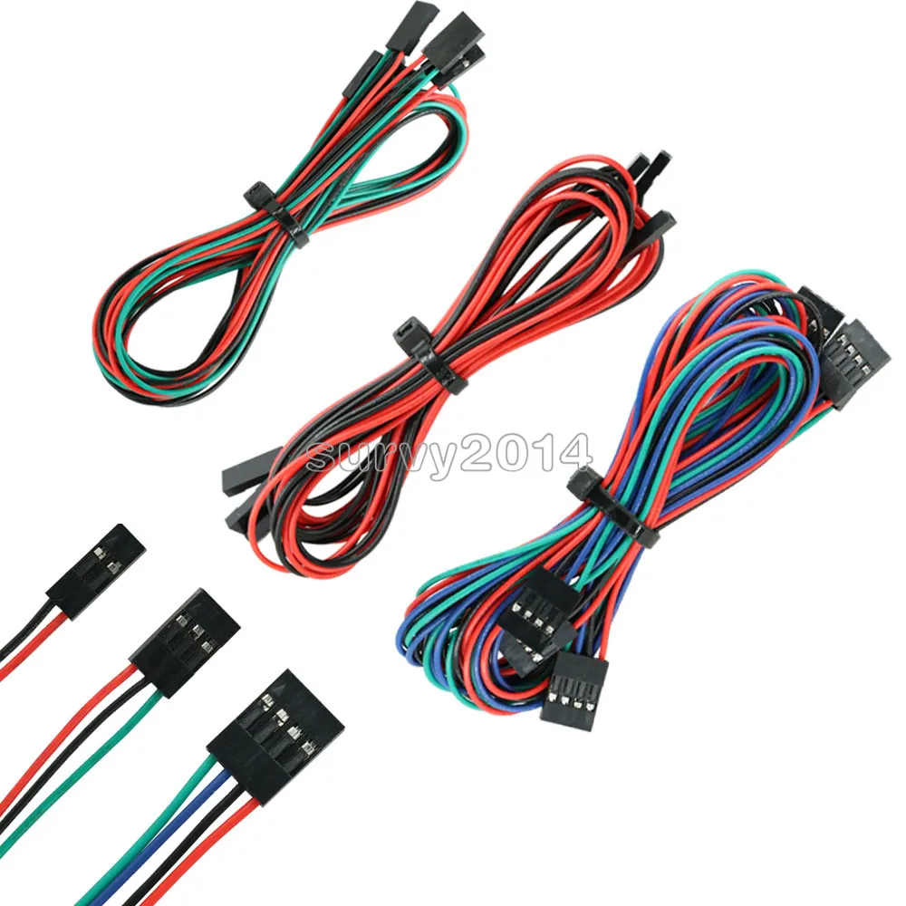 1Pcs 2Pin 3Pin 4Pin 70cm Dupont Line Female to Female Dupont Cable 3D ...