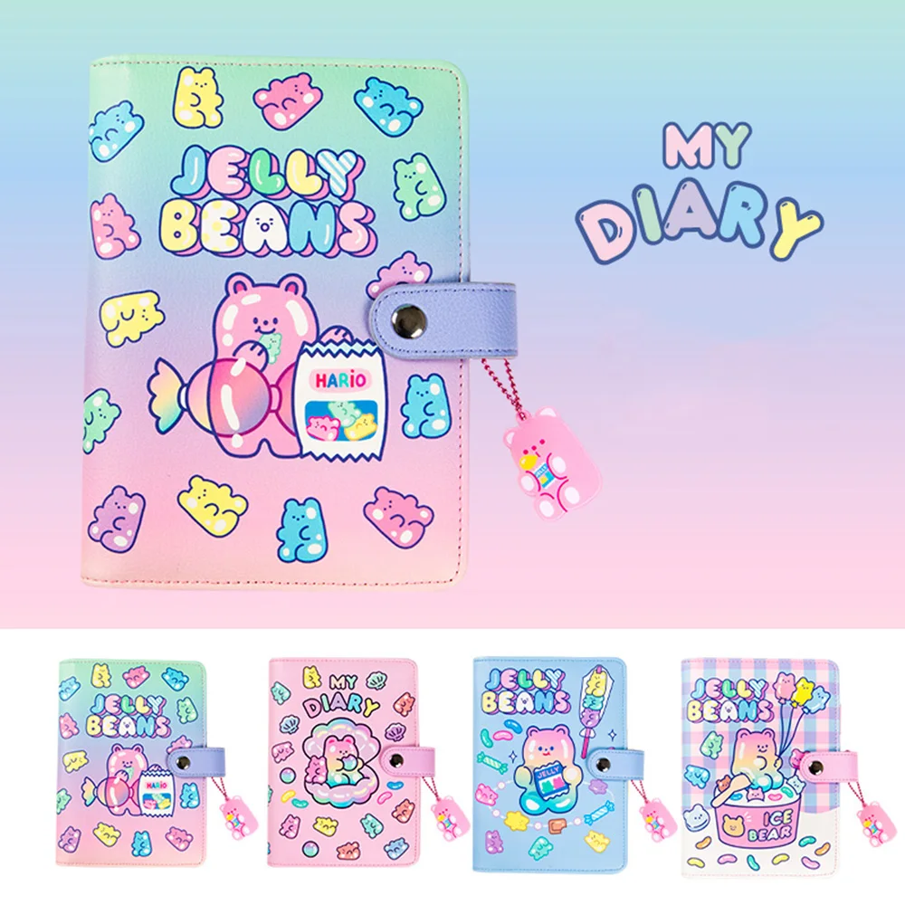 Korean-Bear-Kawaii-Note-Book-Cute-Girl-Heart-A6-Loose-leaf-Account ...