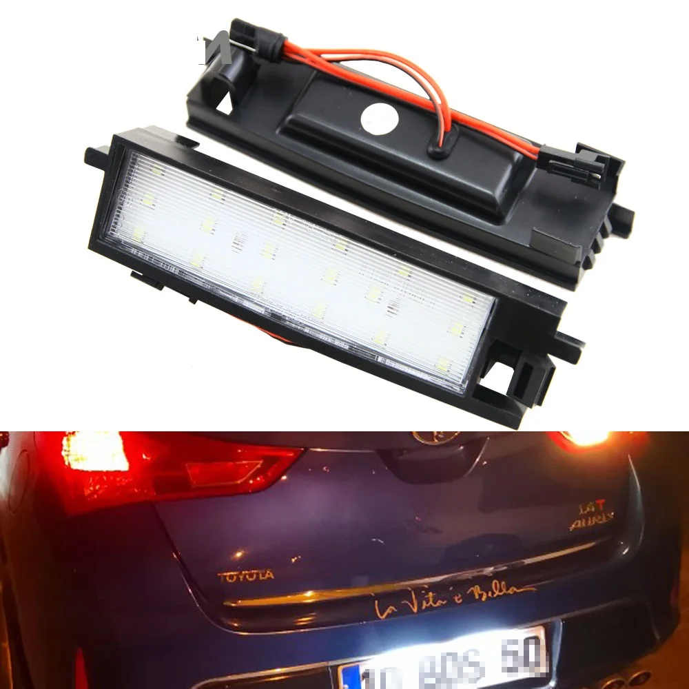 2x Led License Number Plate Light For Toyota Rav4 Mk2 Mk3 05-15 Auris ...