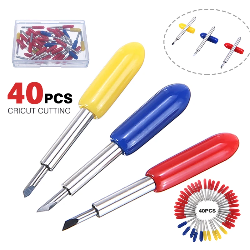 40pcs 30/45/60 Degree Blade Cricut Cutting Plotter Vinyl Cutter Blade ...