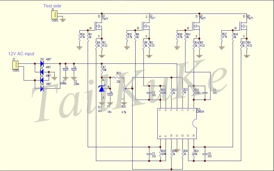 DIY LM324 Electronic Load Power 150W Simple Electronic Load Kit 72V2A / 15V10A Designer ...