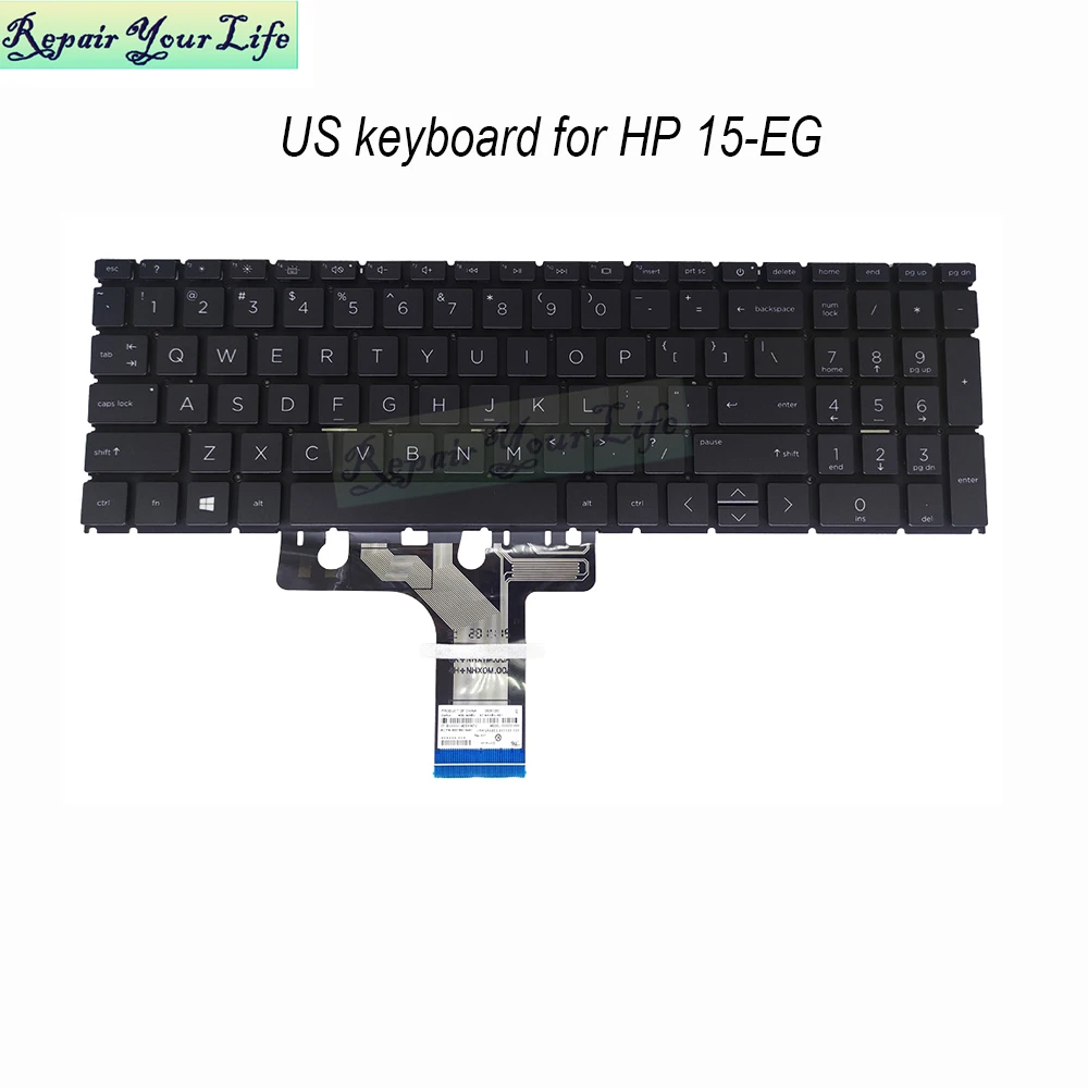 Laptop Us English Keyboard Backlight For Hp Pavilion 15-eg 15-eg000 ...