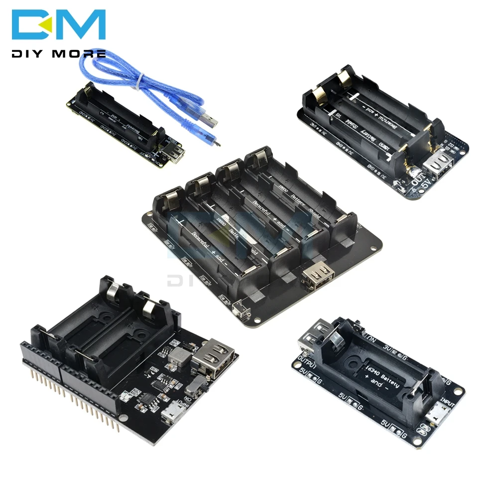 18650 16340 리튬 배터리 실드 V9 V8 V3 모바일 전원 확장 보드 모듈 5v3a 3v 마이크로 Usb 타입 C Arduino Esp8266 용