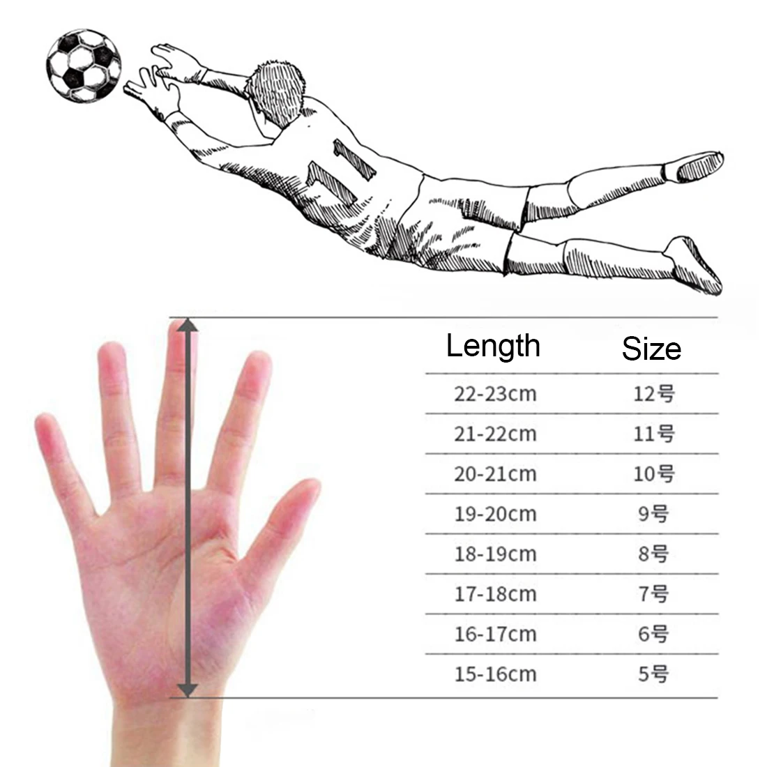 Goalkeeper Gloves Roll Finger Soccer Goalie Gloves Football ...