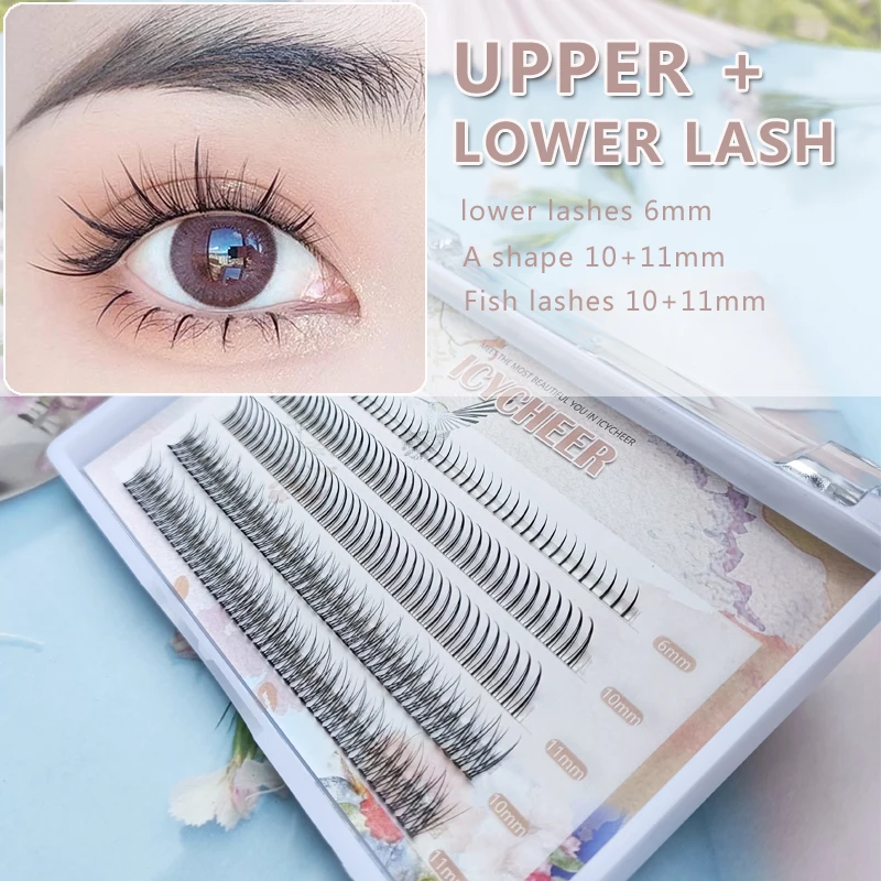 Mix A Shape Fairy Mink Cluster Fans Volume Eyelash Extension Individual ...