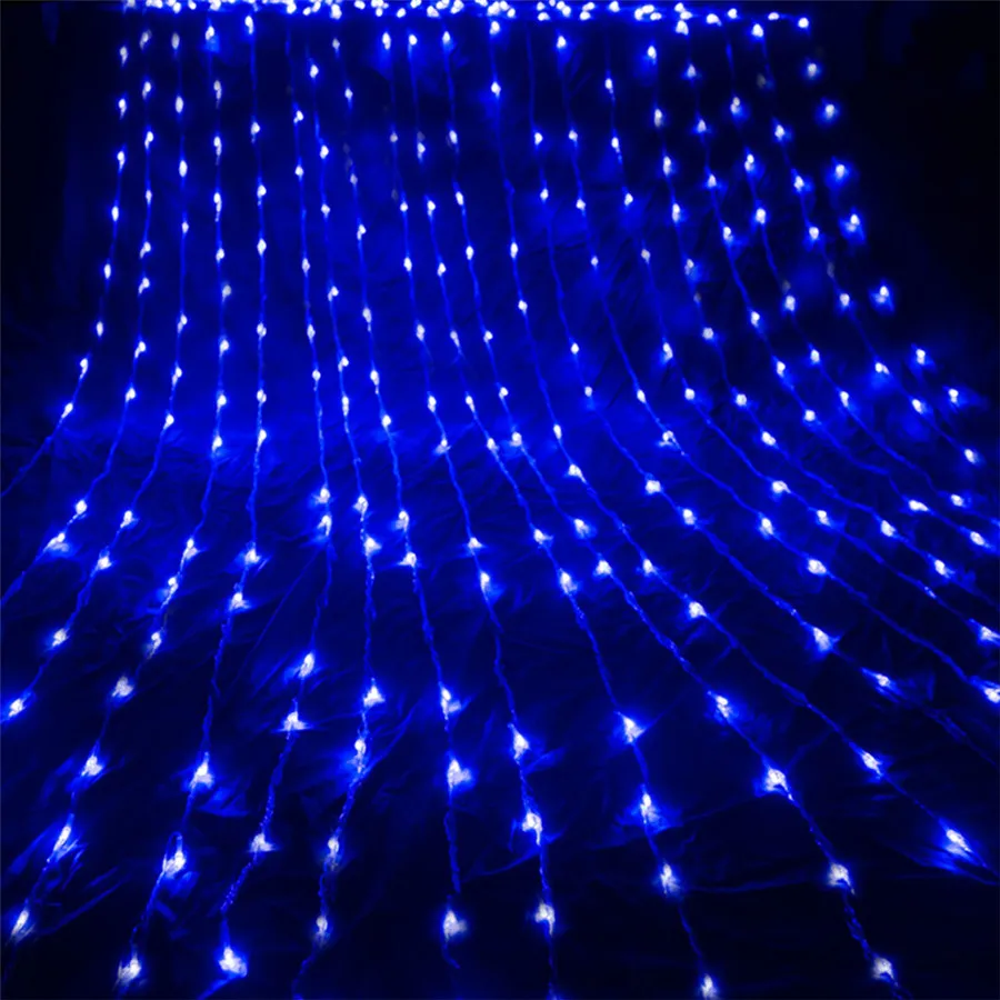 3x2/3x3/6x3M LED Meteor Shower Rain Waterfall Curtain Lights Christmas ...