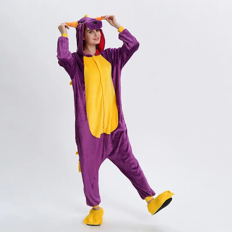 Spyro Dragon Cartoon Kigurumis Onesie Sleepwear Jumpsuit - KawaiiMerch.com