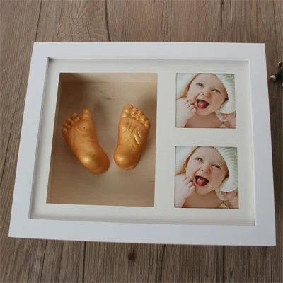 3D Baby Hand Foot Mold Print Photo Frame DIY Plaster Casting Kit Stereo ...