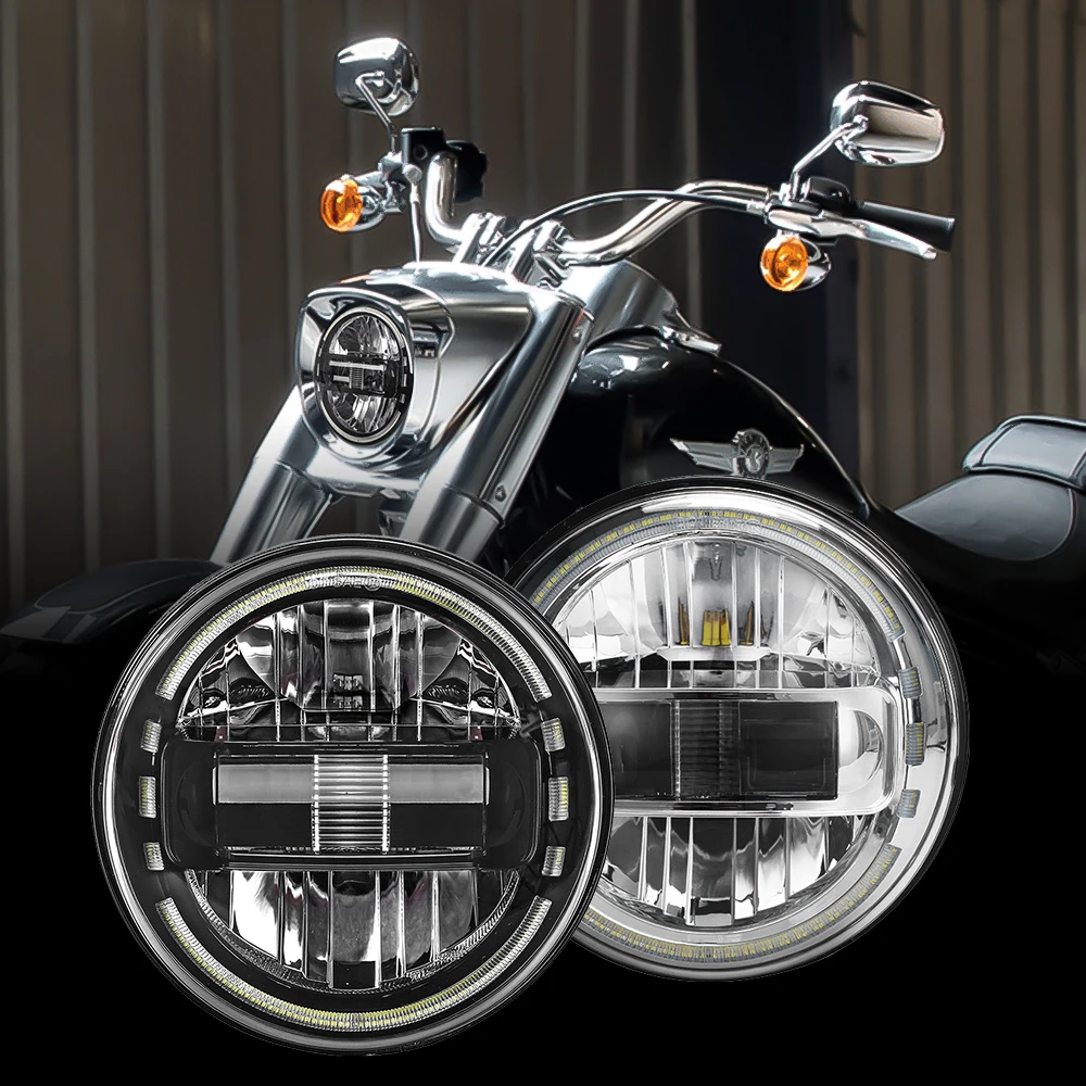 Universal-5-75-7-Inch-90W-Motorcycle-Led-Headlight-Projector-For-Harley ...