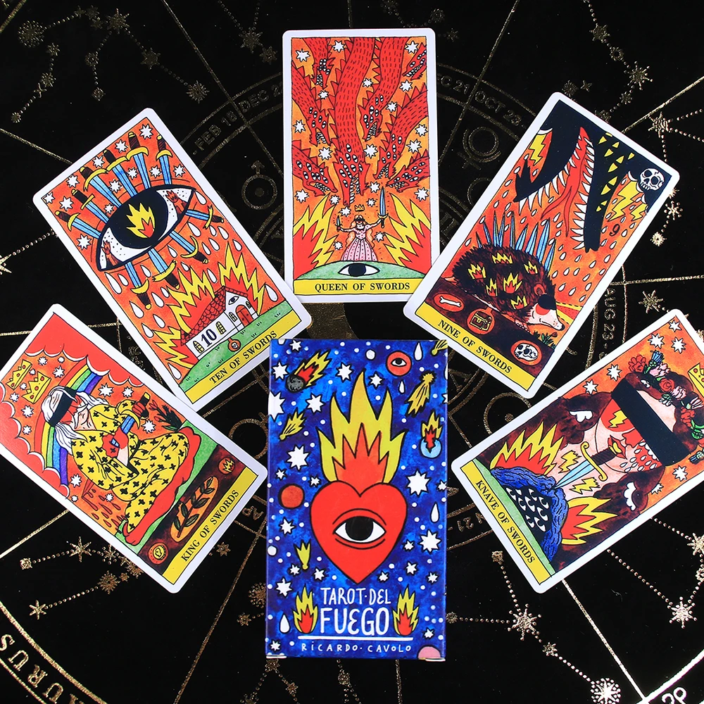 Tarot-del-Fuego-Cards-Tarot-for-Deck-Oracles-Guide-Game-Toy-Fournier ...