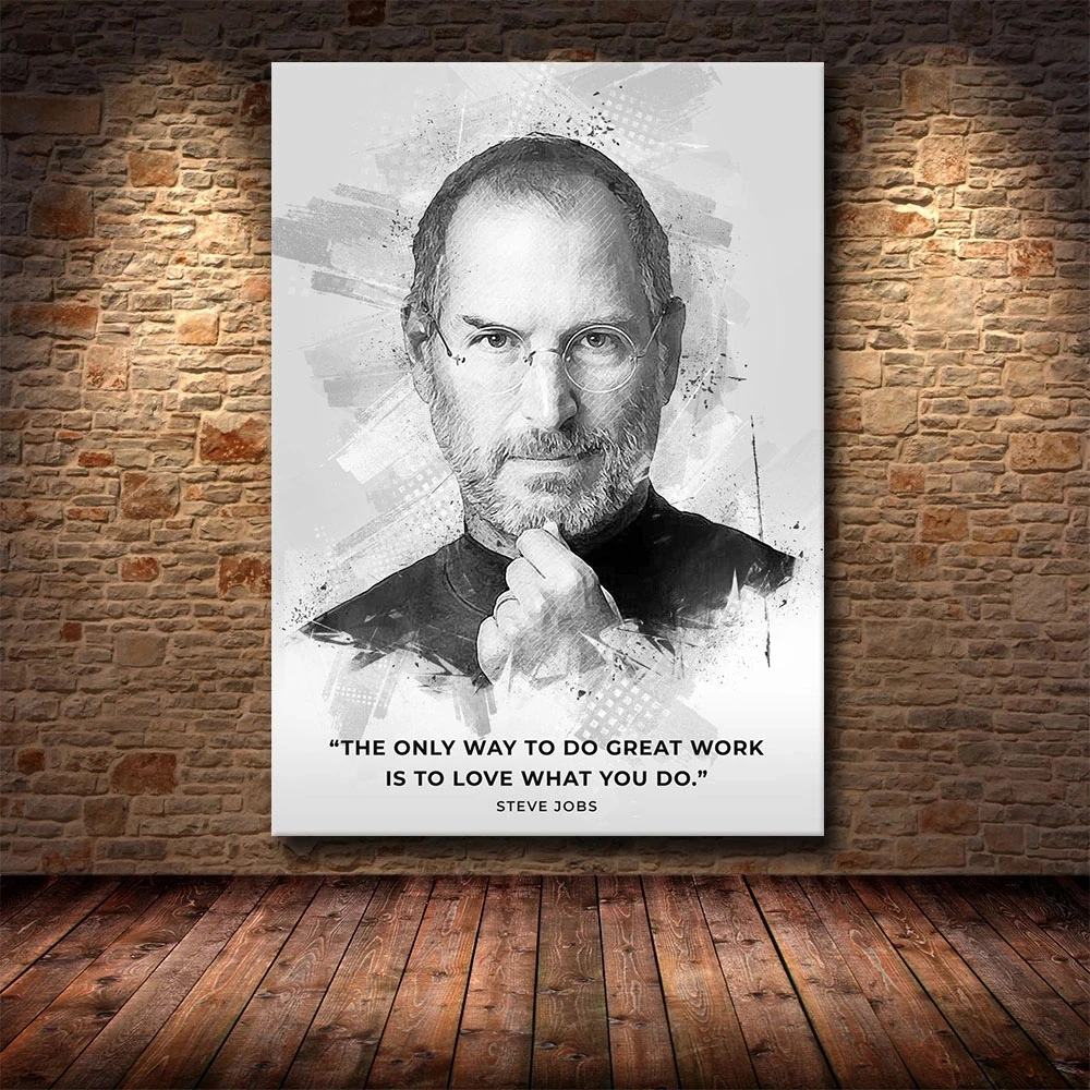 P-ster-impreso-con-cita-de-Steve-Jobs-obra-de-arte-de-gran-estrella ...