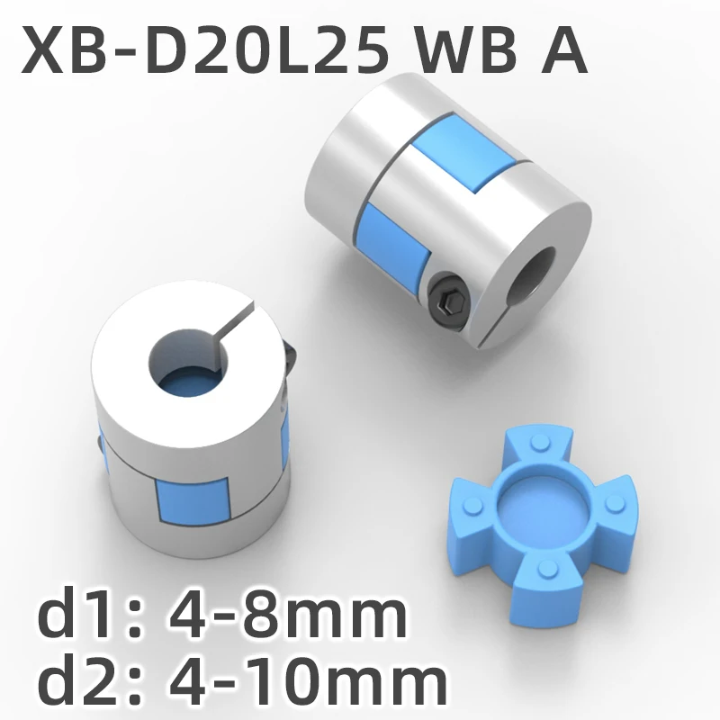 Acoplador de dos mandíbulas XB D20L25 WB A, Conector de Motor de acoplamiento de eje Flexible de ...