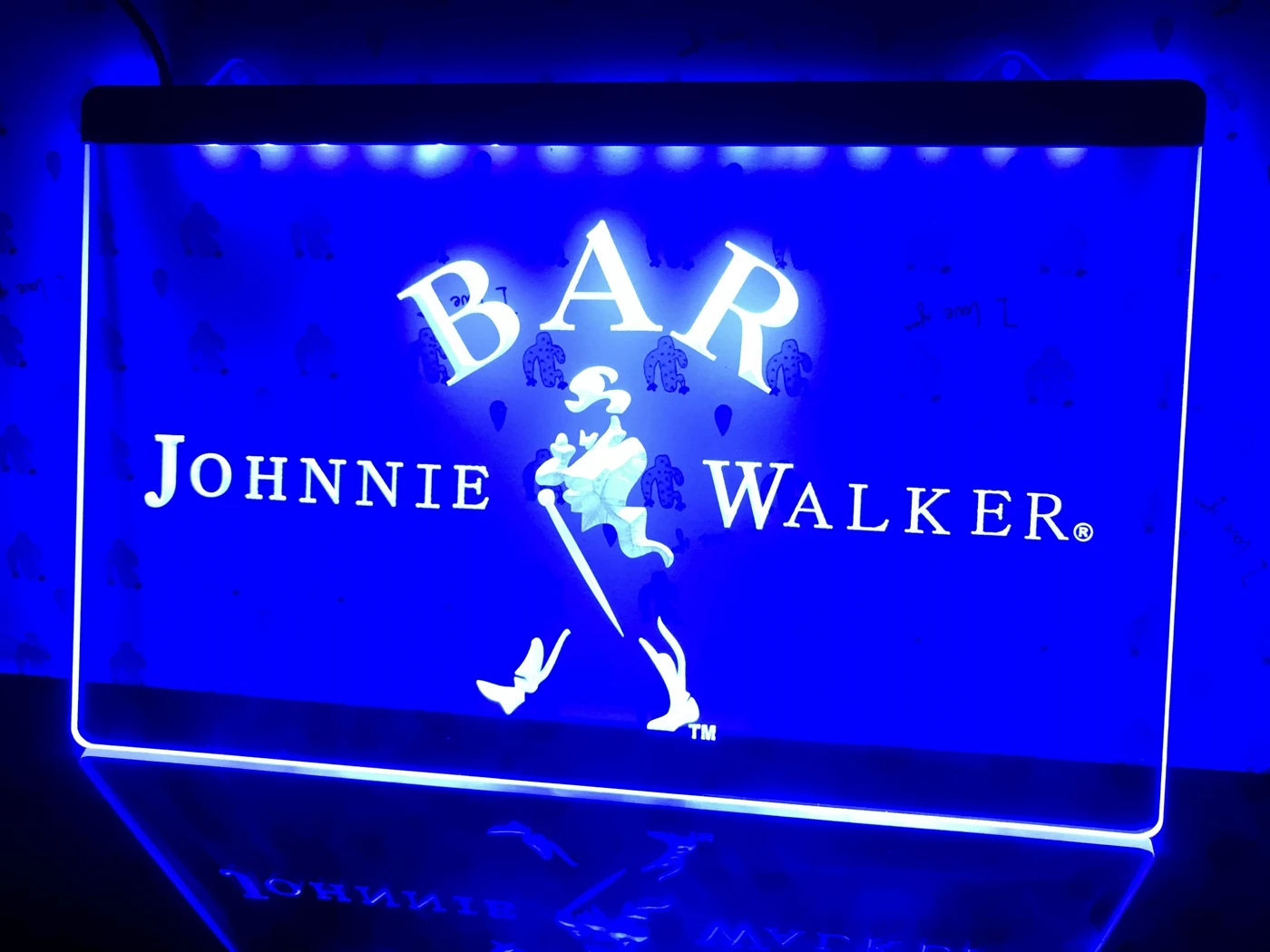 Johnnie Walker Neon Sign | Johnnie Walker Decor | Johnnie Walker Light ...