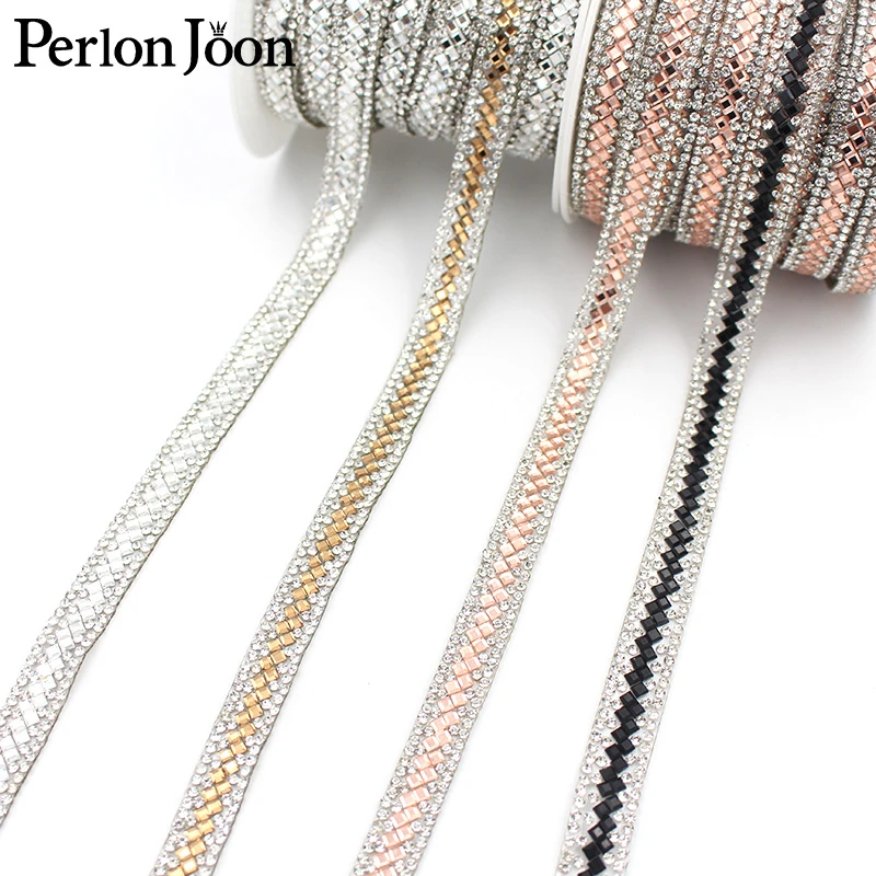1yard Square Wave Array Glass Ribbon Crystal Rhinestone Trim Tape ...