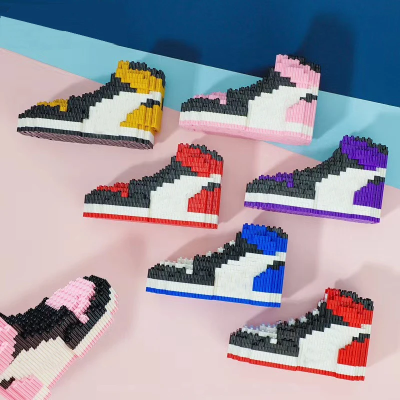 Linkgo Mini Building Block Basketball Shoes Model Toy Sneakers Build ...