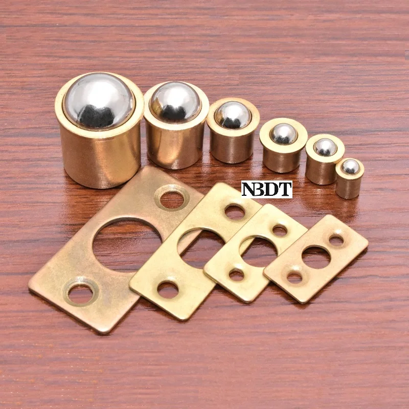 50Pcs-Solid-Brass-Built-in-Recessed-Ball-Catch-Latch-Stroke-Doorstop ...