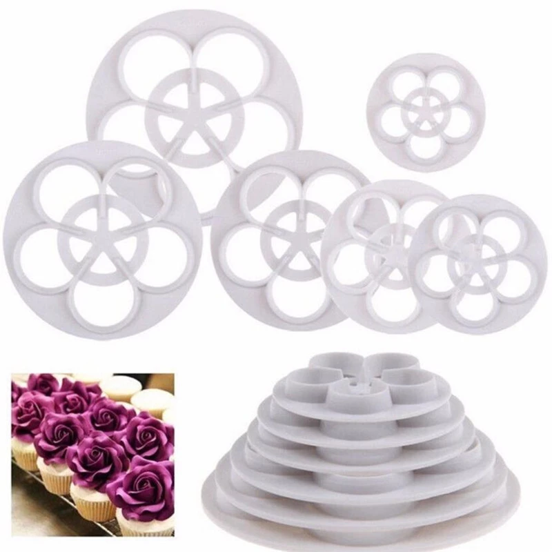 Cookie Cutter Flower Sugar Paste | Fondant Tools Cake Decorating - 6pcs ...