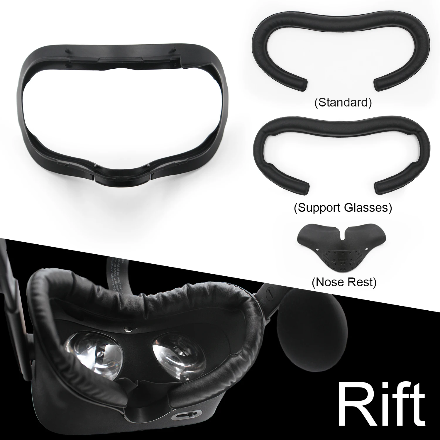 Apply-to-Rift-CV1-eye-mask-PU-leather-face-protection-cotton-cover ...