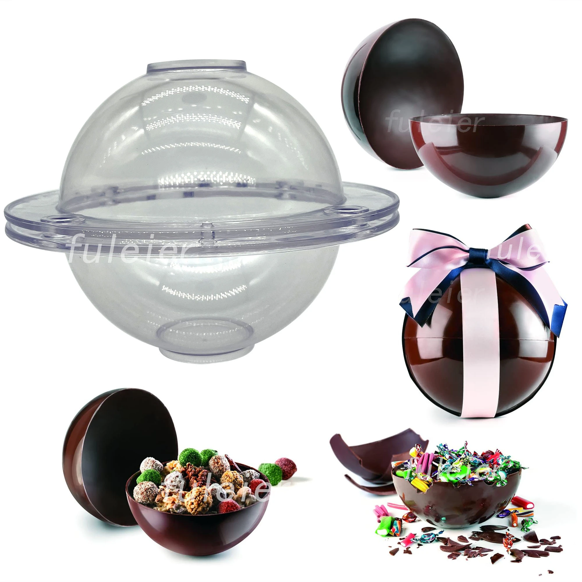 3d Big Sphere Polycarbonate Chocolate Mold, Ball Molds For Baking ...