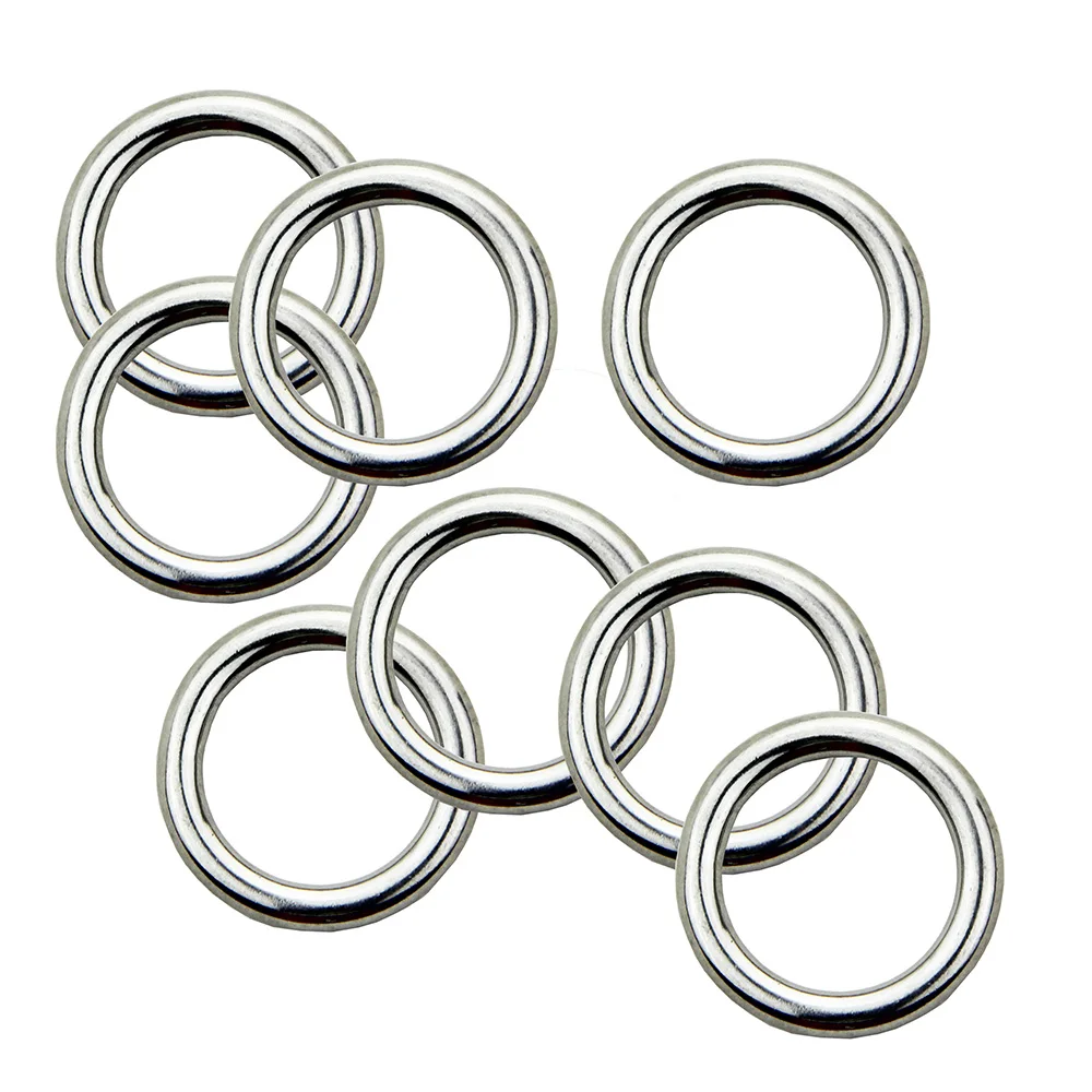 10 Pieces 4x20MM Forged AISI 316 Stainless Steel Welded Round Ring Boat ...