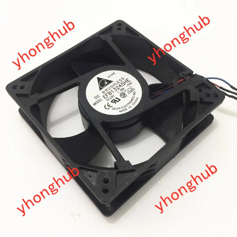Delta Electronics EFB1324SHE F00 DC 24V 1.38A 127x127x38mm 3 wire ...