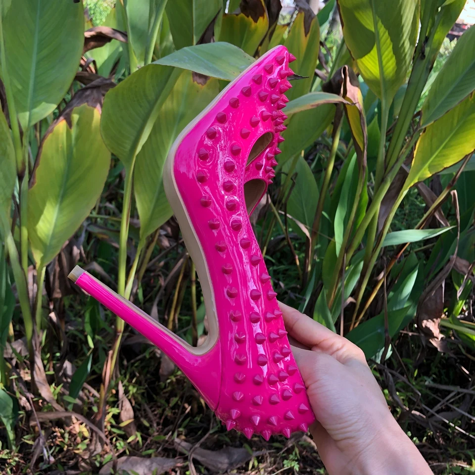 Pink High Heels With Spikes