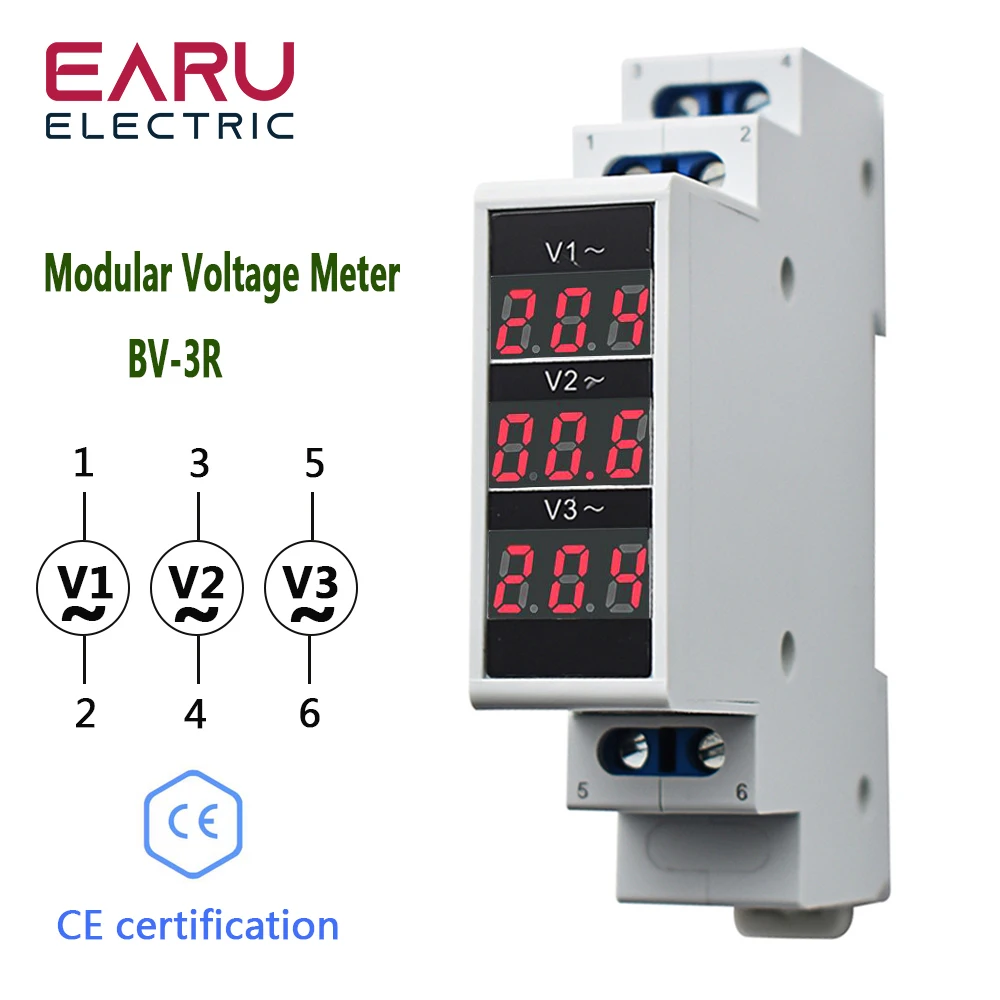 Mini-Modular-Voltage-Meter-volt-metro-indicador-de-calibre-LED-Display ...
