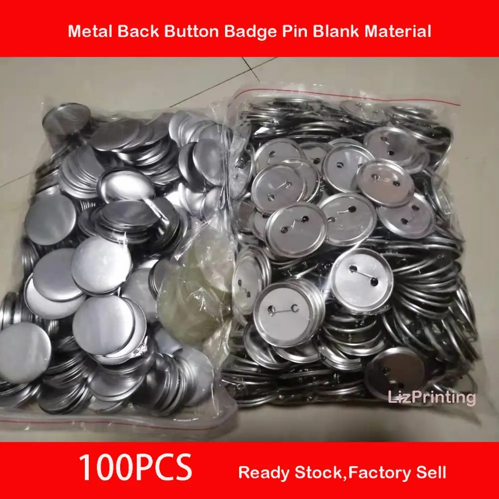 37mm Metal Back Diy Badge Button Pins Blank Raw Material Pins Buttons ...