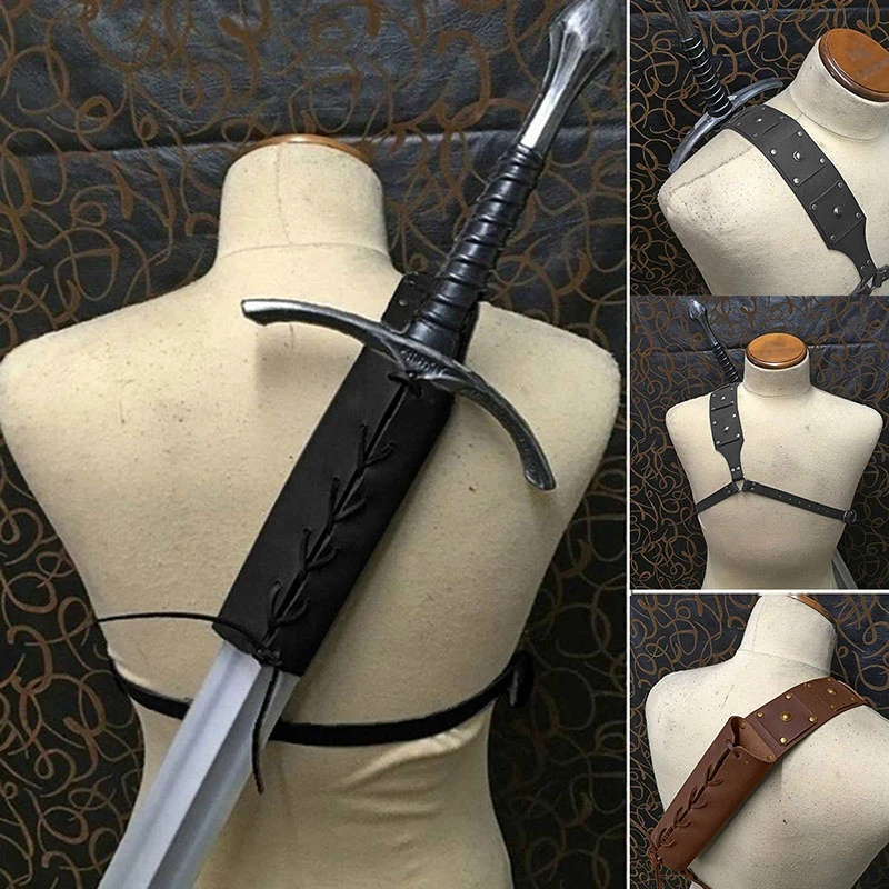 Medieval Sword Shoulder Back Sheath Scabbard Frog Holder For Adult Men ...