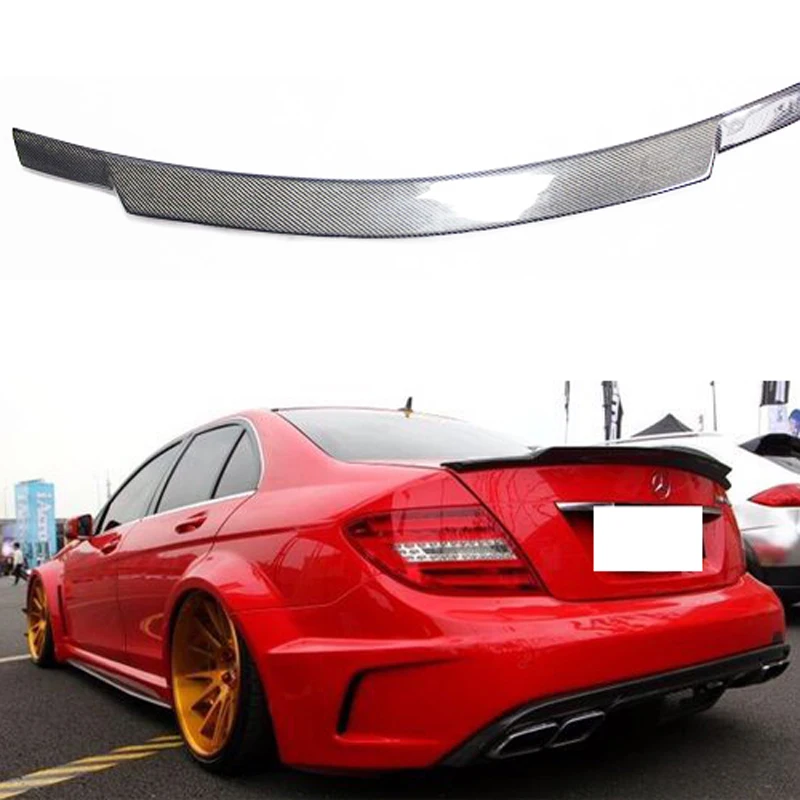 Carbon Fiber Rear Trunk Spoiler Wing for Benz W204 Spoiler C Class C200 ...