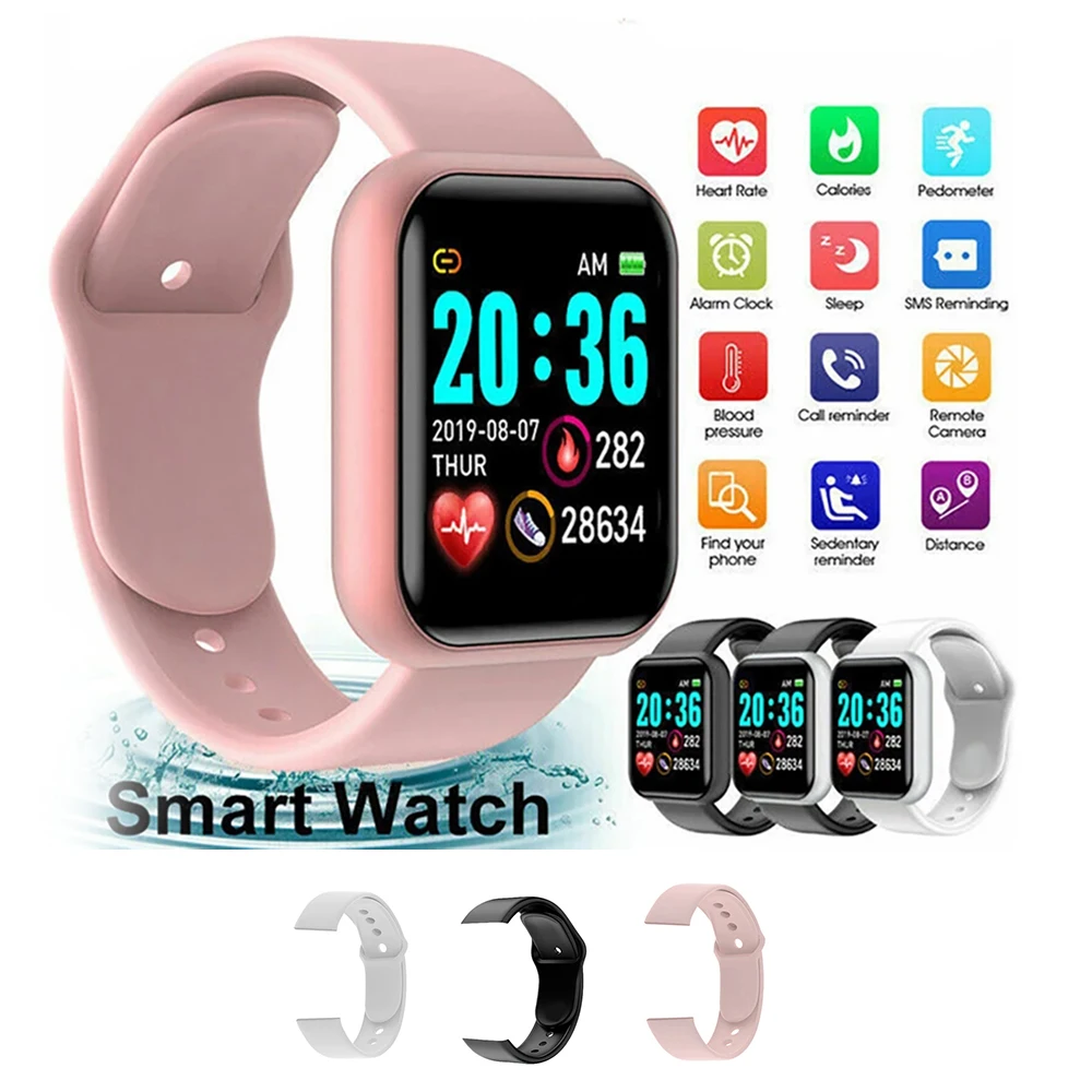 Reloj-inteligente-Y68-para-hombre-y-mujer-pulsera-con-Monitor-de ...