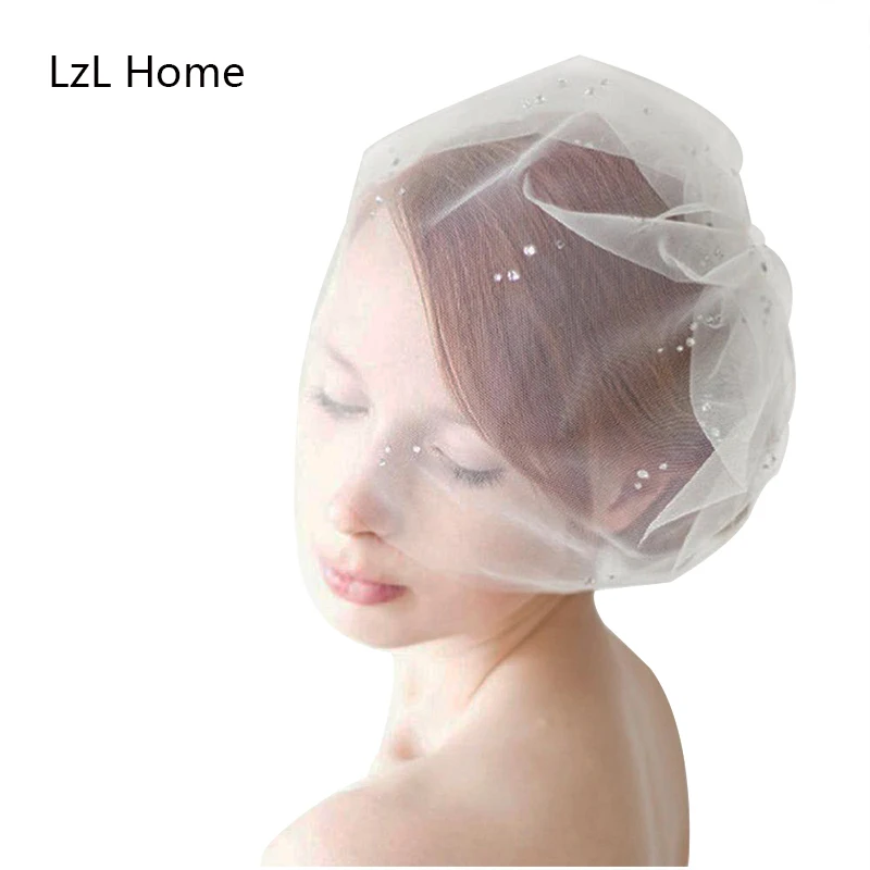 2019 Fashion Bridal Face Veil Beaded Wedding Veil With Comb Accessories ...