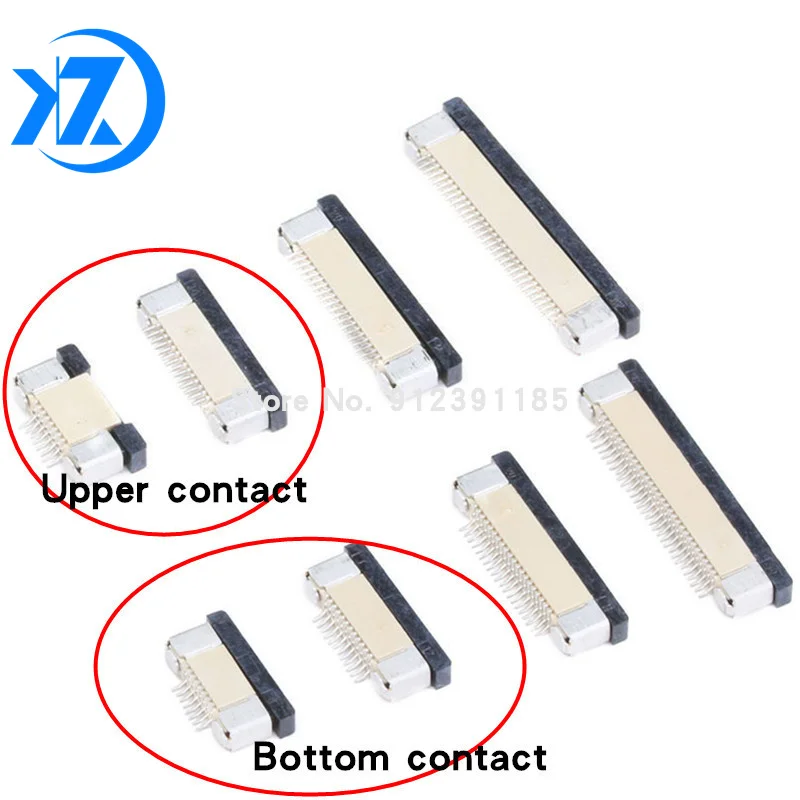 FPC 커넥터 서랍 타입 상단 하단 접촉형 소켓, FFC 플랫 케이블 소켓, 4P, 5P, 6P, 8P, 10P, 0.5mm ...