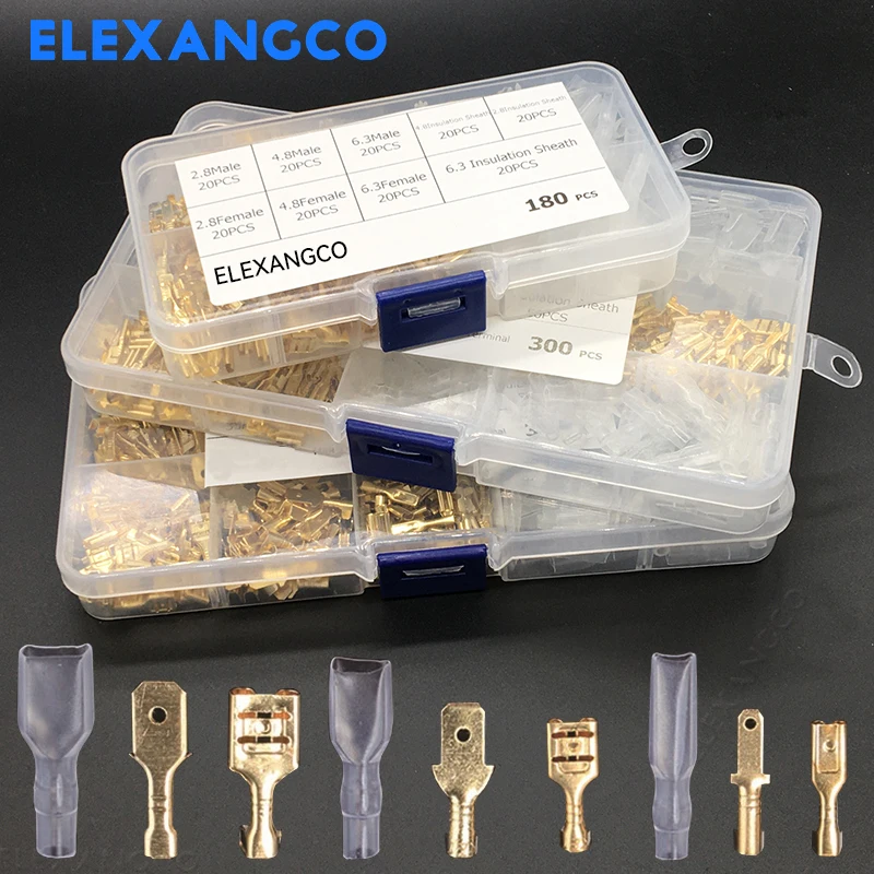 Masculino-e-Feminino-Fio-Spade-Connector-e-Kit-de-Sortimento-Manga ...