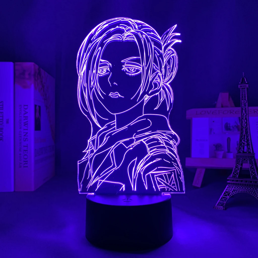 Anime 3d Light Attack On Titan Annie Leonhart Lamp For Home Decor ...