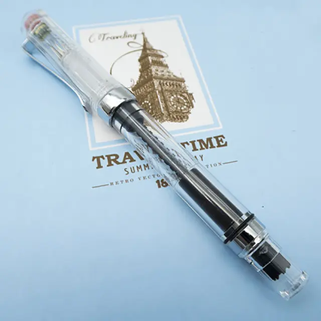 1-Piece Transparent Fountain Brush Pen Ink Refillable Soft Brush ...
