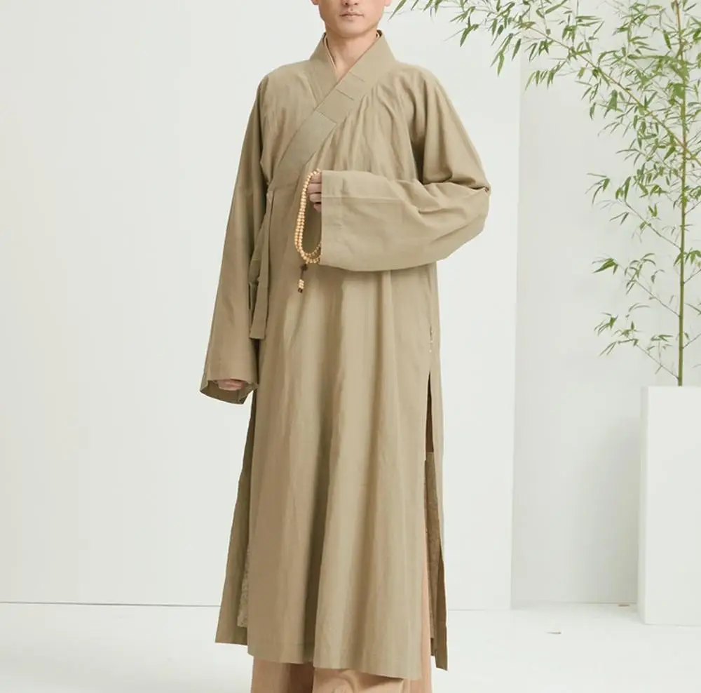 Traje-de-lino-y-algod-n-de-alta-calidad-unisex-ropa-budista-zen-vestido ...