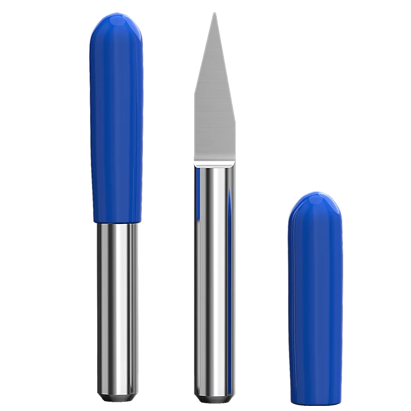 10pcs V Shape Flat Bottom Carbide Pcb Engraving Bits 3.175mm Cnc Router ...