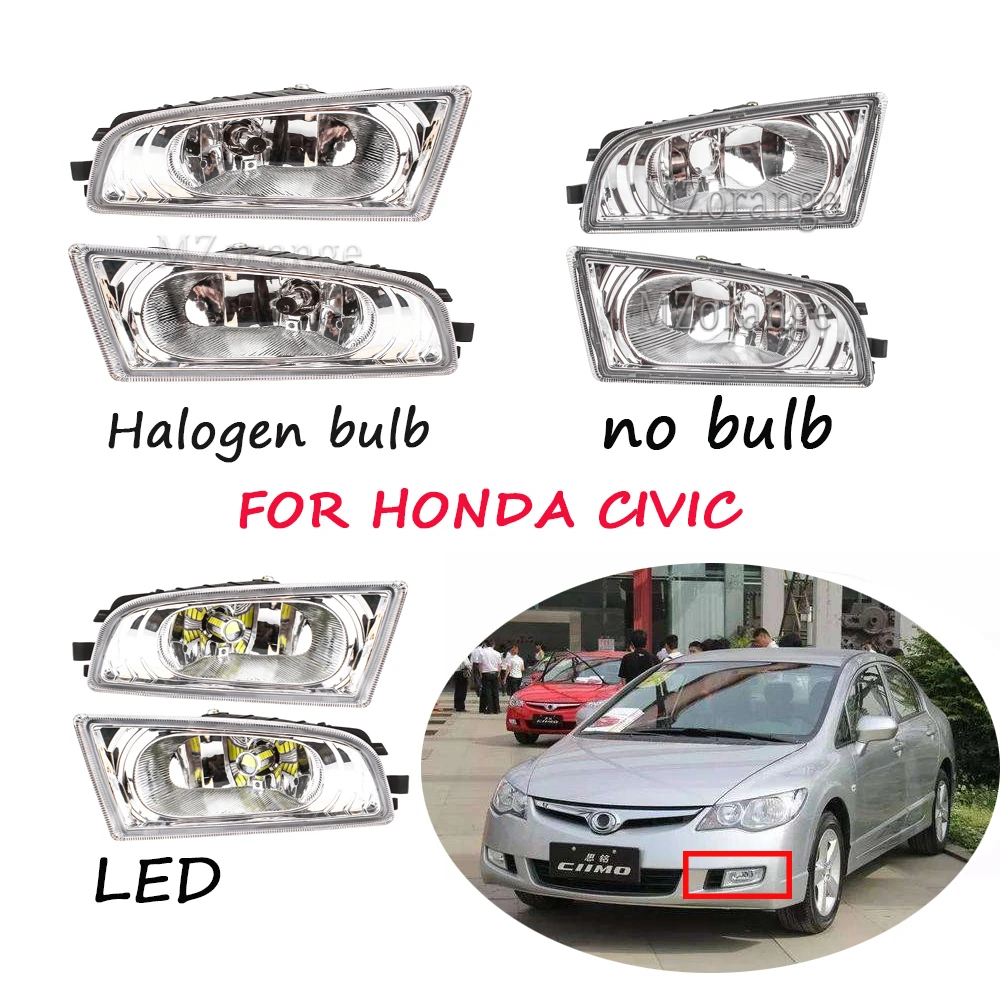 LED Fog Lamp Light For HONDA CIVIC FD1 FD2 2006 2007 2008 2009 2010 2011 Headlights HALOGEN ...