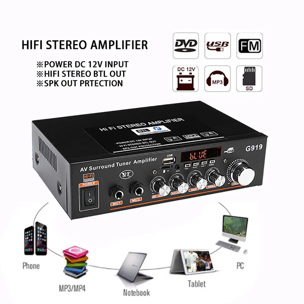 G919-Smart-Digital-Audio-Sound-Power-Amplifier-For-Speakers-with ...